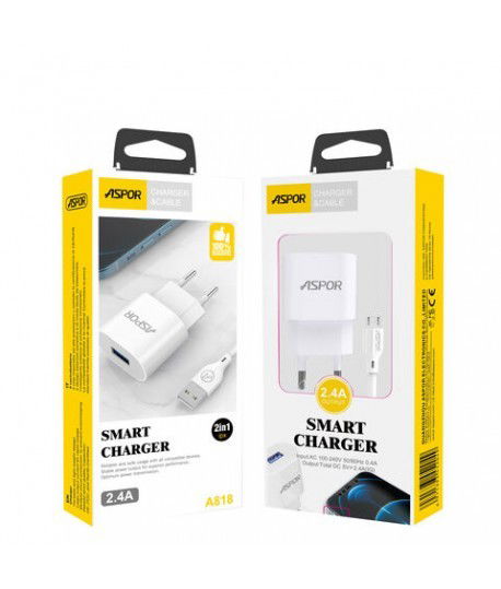 Chargeur Lightning 2.4A ASPOR A818